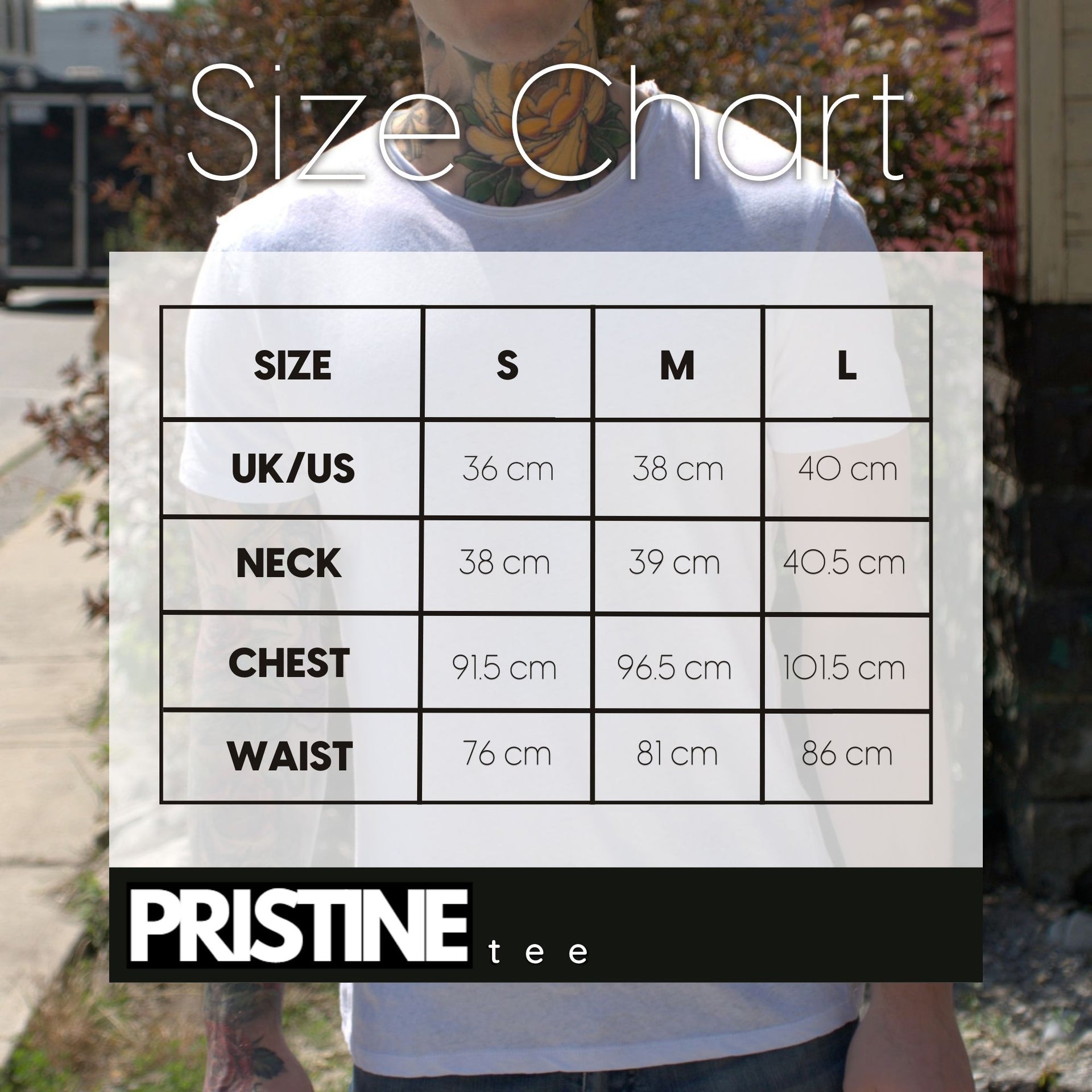 Measurements & Recommendations – Pristine Tee